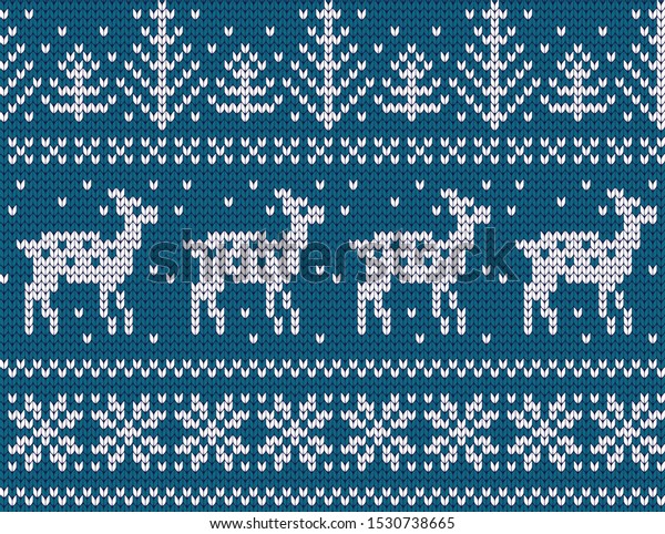 Knitted Winter Vector Seamless Decorative Pattern: стоковая векторная ...
