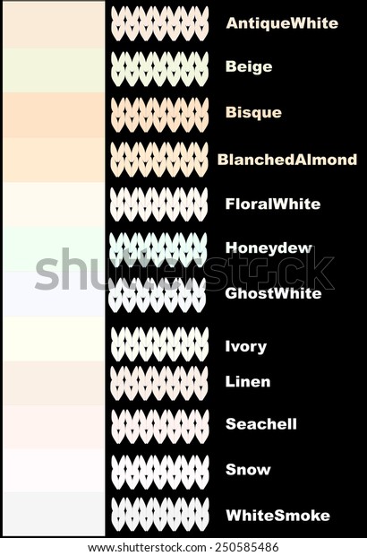 Knitting Pattern Swatch Color Palette Ivory Stock Vector (Royalty Free ...