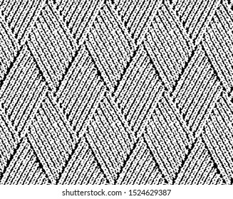 Knitting Textures Effect Black White Grunge Stock Vector (Royalty Free ...