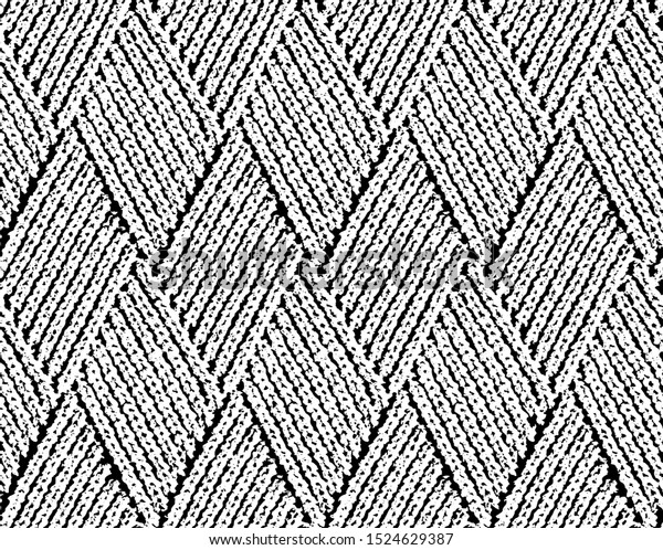 Knitting Textures Effect Black White Grunge Stock Vector (Royalty Free ...