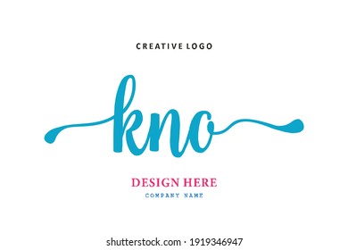 Kno Lettering Logo Simple Easy Understand Stock Vector (Royalty Free ...