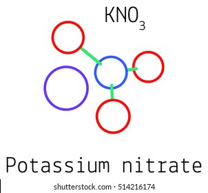 Kno3 Potassium Nitrate Molecule Isolated On: vector de stock (libre de ...