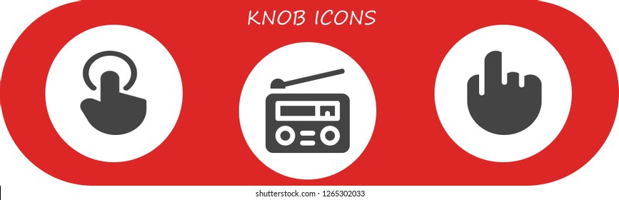 Knob Icon Set 3 Filled Knob Stock Vector (Royalty Free) 1265302033 ...