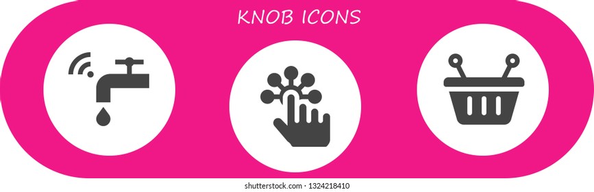 Knob Icon Set 3 Filled Knob Stock Vector (Royalty Free) 1324218410 ...