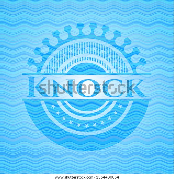 Knock Water Wave Concept Style Emblem Stock Vector (Royalty Free ...