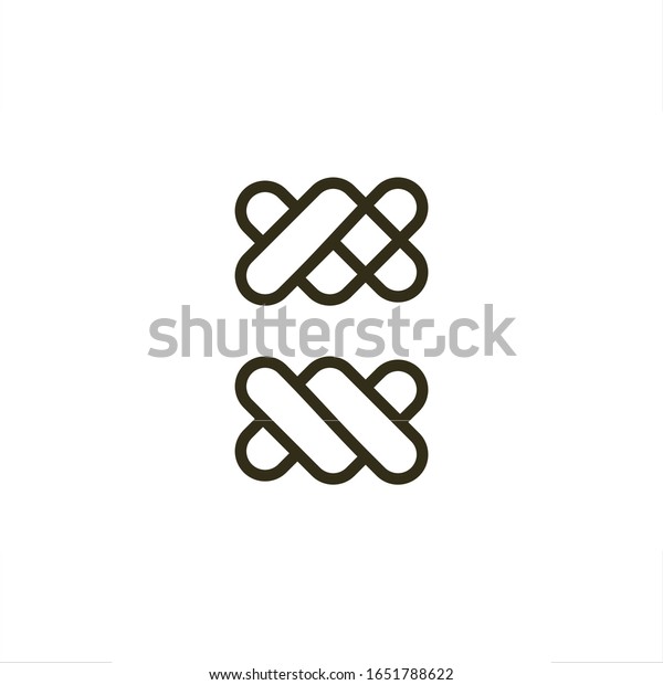 Knot Logo Abstract Tied Each Other Stock Vector (Royalty Free) 1651788622