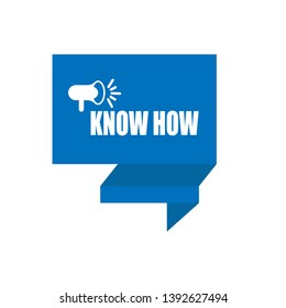Know How Banner Speech Bubble Megaphone Stock Vector (Royalty Free ...