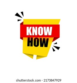 Know How Symbol Banner Vector Business Stock Vector (Royalty Free ...