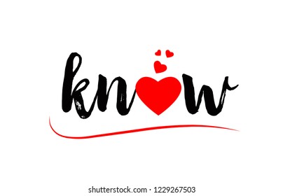 Know Word Text Red Love Heart Stock Vector (Royalty Free) 1229267503 ...