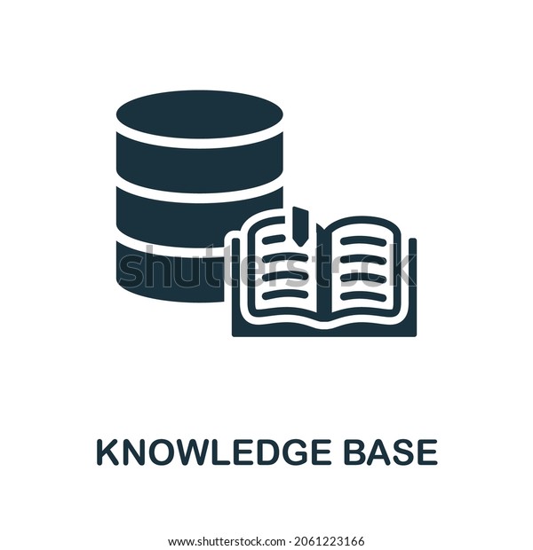Knowledge Base Icon Monochrome Sign Customer Stock Vector (Royalty Free ...