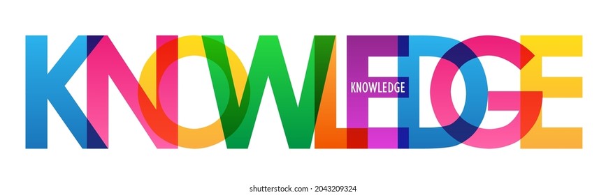 Knowledge Colorful Vector Typography Banner On Stock Vector (Royalty ...