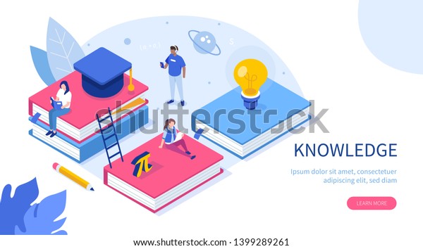 Knowledge Education Concept Text Place Can Stock Vector (Royalty Free ...