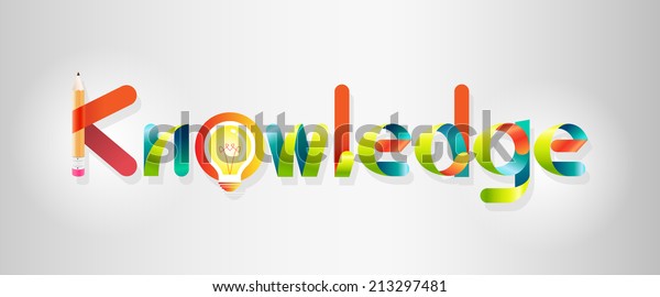 Knowledge Logo Colorful Graphic Font Stylevector Stock Vector (Royalty ...