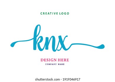 Knx Lettering Logo Simple Easy Understand Stock Vector (Royalty Free ...