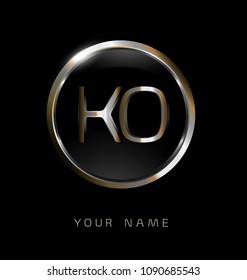 Ko Initial Letters Circle Elegant Logo Stock Vector (Royalty Free ...