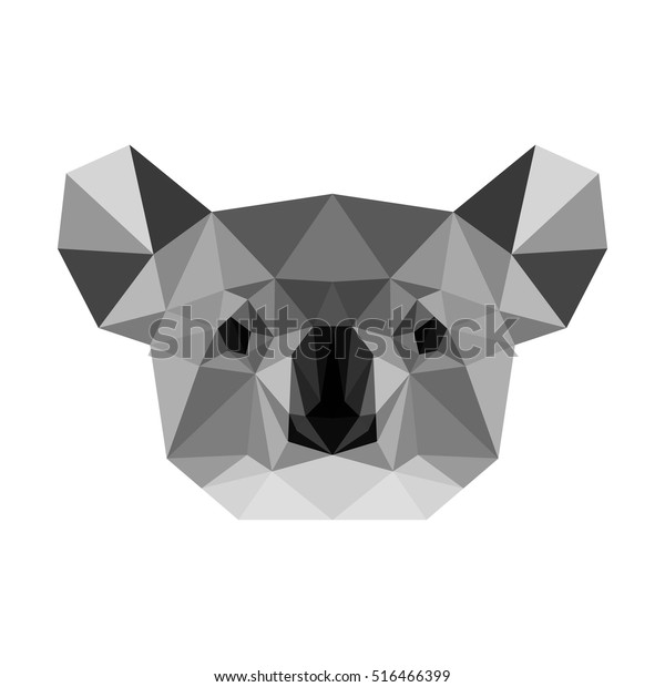 Koala Polygonal Geometric Logo Icon Symbol Stock Vector (Royalty Free ...