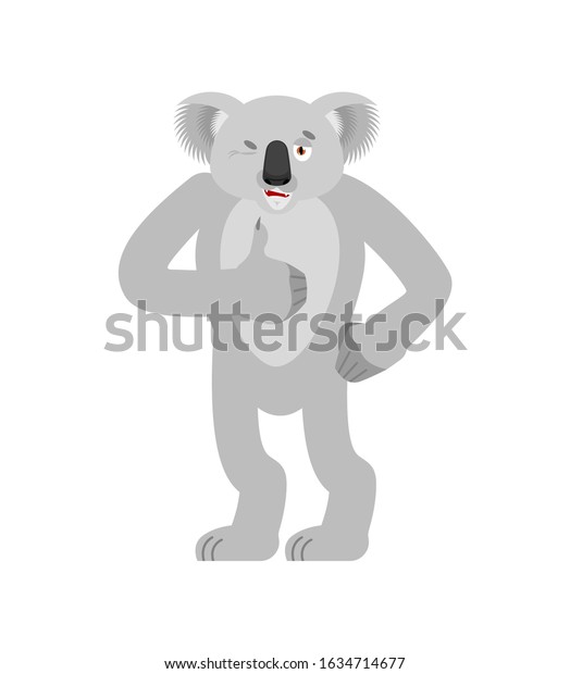 Koala Thumbs Winks Koala Bear Happy Stock Vector (Royalty Free) 1634714677