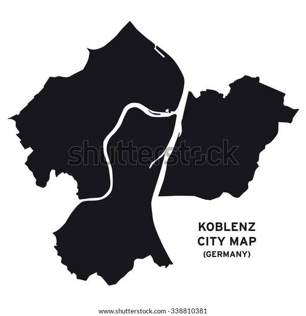 Koblenz City Map Vector Stock Vector (Royalty Free) 338810381 ...