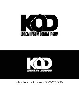 Kod Letter Monogram Logo Design Vector Stock Vector (Royalty Free ...