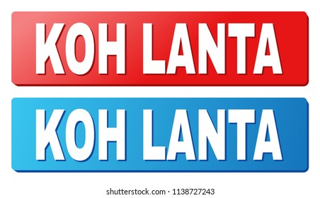 Koh Lanta Text On Rounded Rectangle Stock Vector (Royalty Free ...
