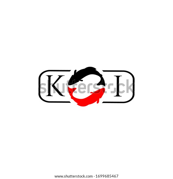 Koi Letter Original Monogram Logo Design: เวกเตอร์สต็อก (ปลอดค่า ...