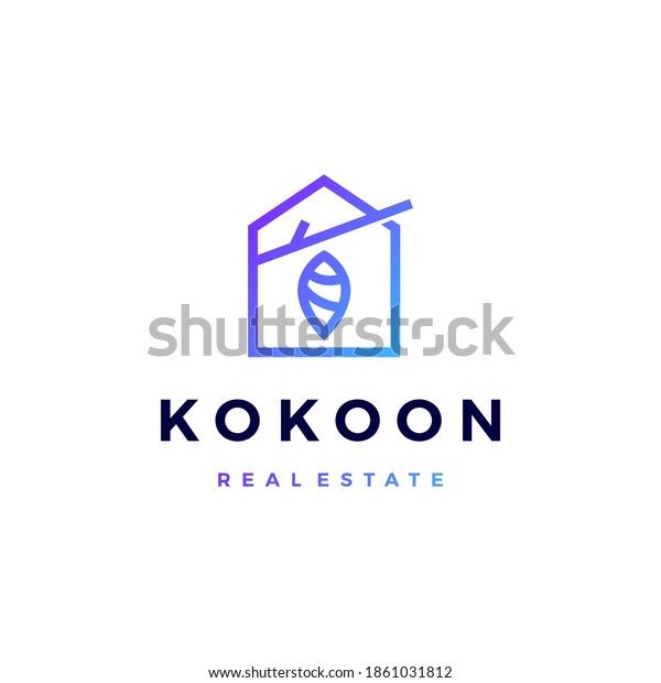 Kokoon House Logo Vector Icon Illustration Stock Vector (Royalty Free ...