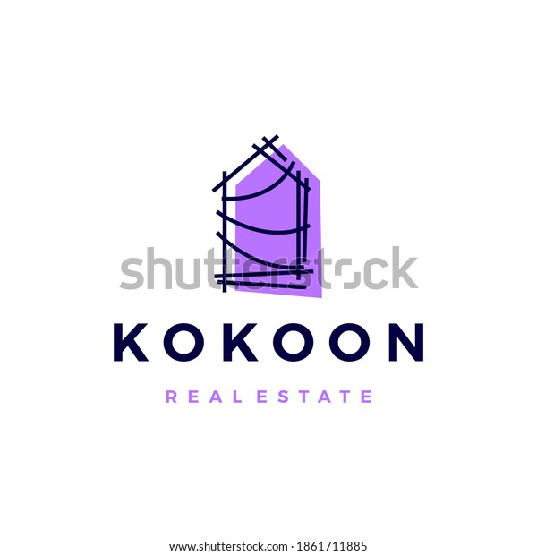 Kokoon House Logo Vector Icon Illustration Stock Vector (Royalty Free ...