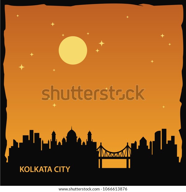 Kolkata Skyline City Logo Vector Stock Vector (Royalty Free) 1066613876 ...