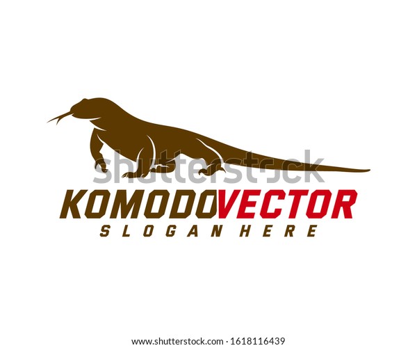 Komodo Dragon Logo Design Template Graphic Stock Vector (Royalty Free ...