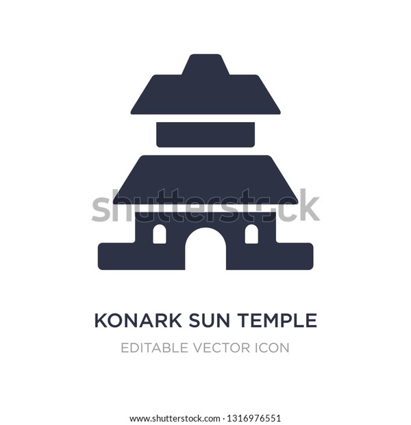 Konark Sun Temple Icon On White Stock Vector (Royalty Free) 1316976551 ...