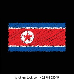 Korea Dpr Flag Chalk Effect Vector Stock Vector (Royalty Free ...