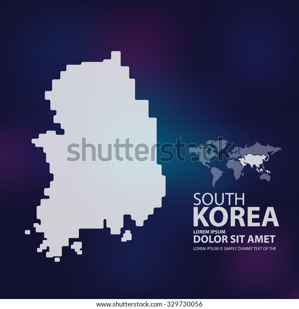 Korea Map Infographic Stock Vector (Royalty Free) 329730056