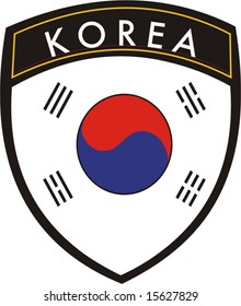 Korea Vector Crest Flag: vector de stock (libre de regalías) 15627829 ...