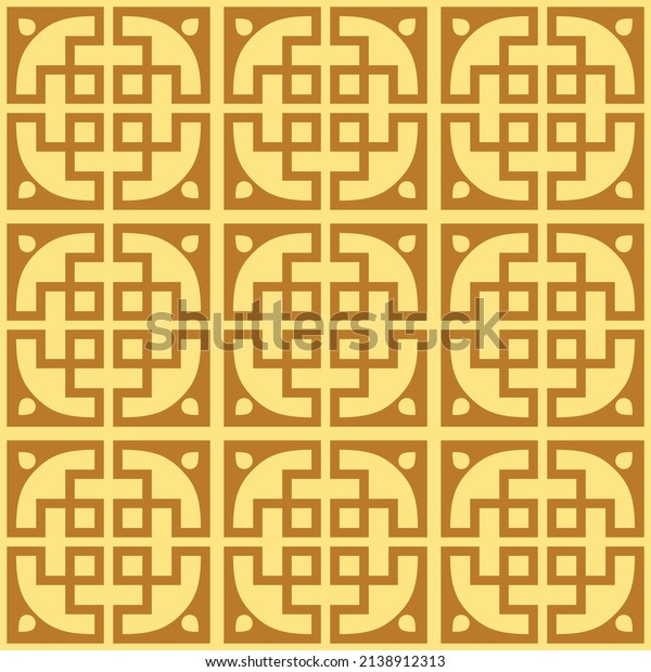 Korean Geometric Circle Star Vector Seamless Stock Vector (Royalty Free ...