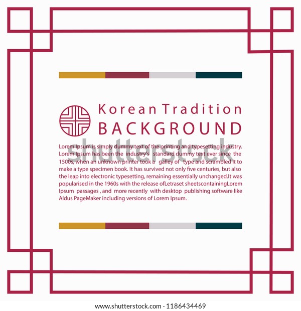 Korean Traditional Background Design Vector Illustration Stock Vector ...