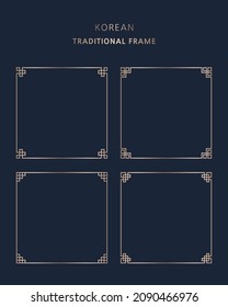 Korean Traditional Border Frame Collection Stock Vector (Royalty Free ...