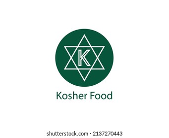 Kosher Food Icon Logo Vector Illustration Stock Vector (Royalty Free ...