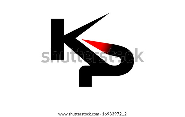 Kp Company Logo Design Monogram Black Stock Vector (Royalty Free ...