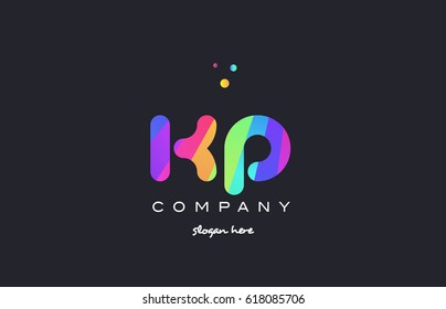 Kp K P Creative Rainbow Green Stock Vector (Royalty Free) 618085706 ...