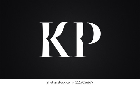 Kp Letter Logo Design Template Vector Stock Vector (Royalty Free ...