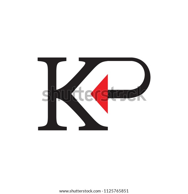 Kp Logo Letter Design Back Arrow Stock Vector (Royalty Free) 1125765851