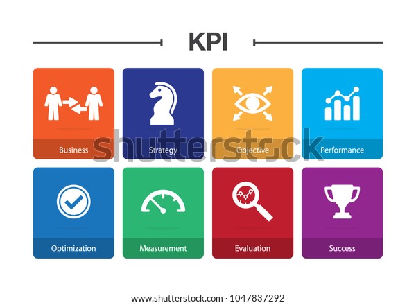 Kpi Infographic Icon Set Stock Vector (Royalty Free) 1047837292 ...