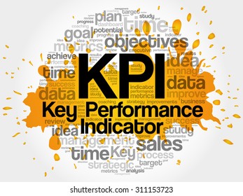 Kpi Key Performance Indicator Word Cloud Stock Vector (Royalty Free ...