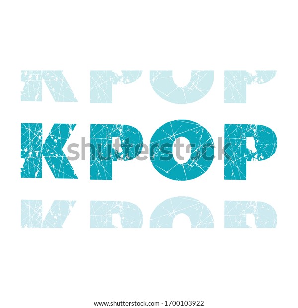 Tipografía de palabra kpop de estilo: vector de stock (libre de ...
