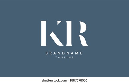 Kr Alphabet Initial Letter Monogram Icon Stock Vector (Royalty Free ...