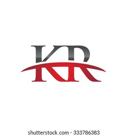 Kb Initial Company Red Swoosh Logo: vector de stock (libre de regalías ...