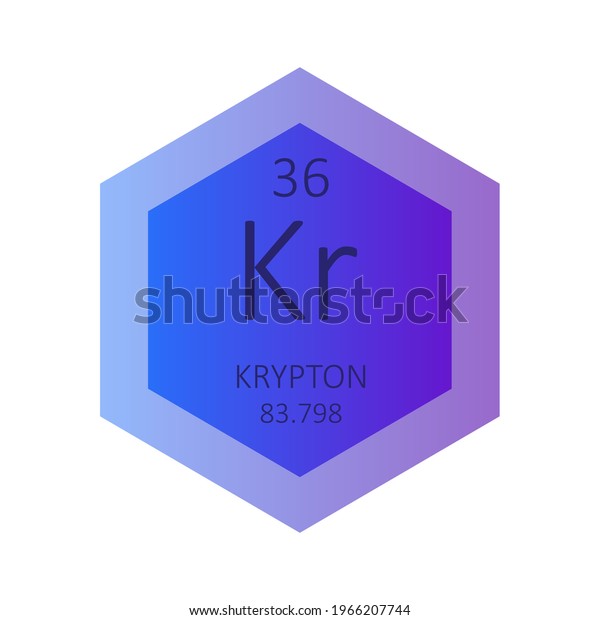 Kr Krypton Chemical Element Periodic Table Stock Vector (Royalty Free ...