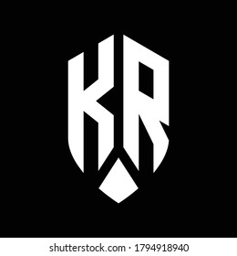 Kr Logo Monogram Emblem Shield Style Stock Vector (Royalty Free ...