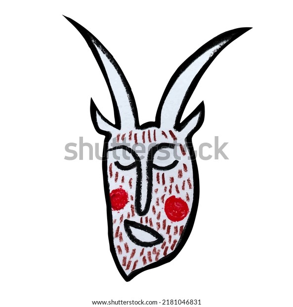 Krampus. Caramba. Diablo. Realista. Caramba. Diablo: vector de stock ...