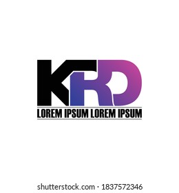 Krd Letter Monogram Logo Design Vector Stock Vector (Royalty Free ...